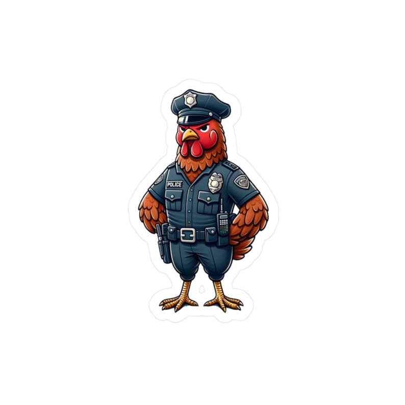 Officer Chicken M Kiss-cut Vinyl Decals - Etsy