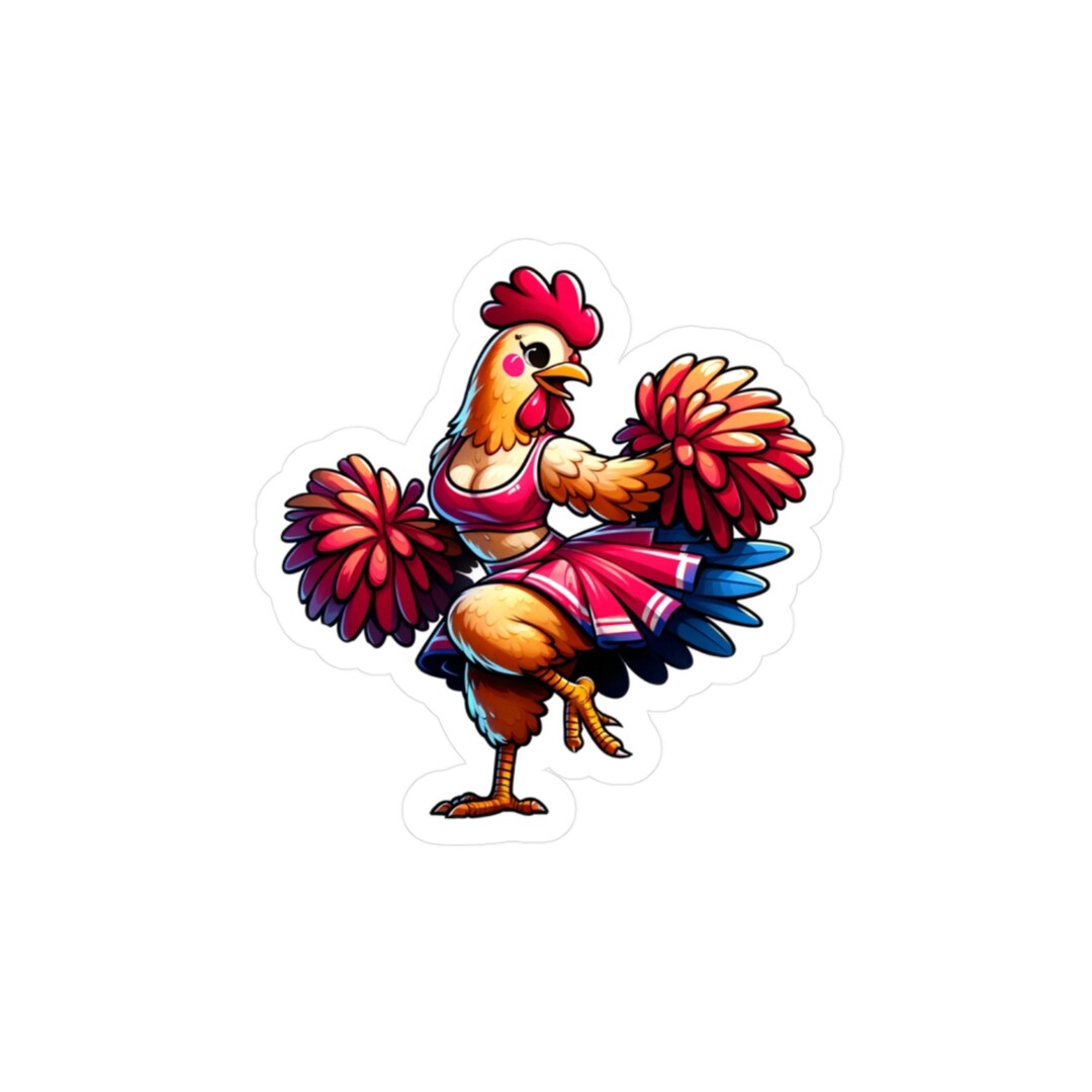 Sport Chicken Peppy Cheerleader Kiss-cut Vinyl Decals - Etsy