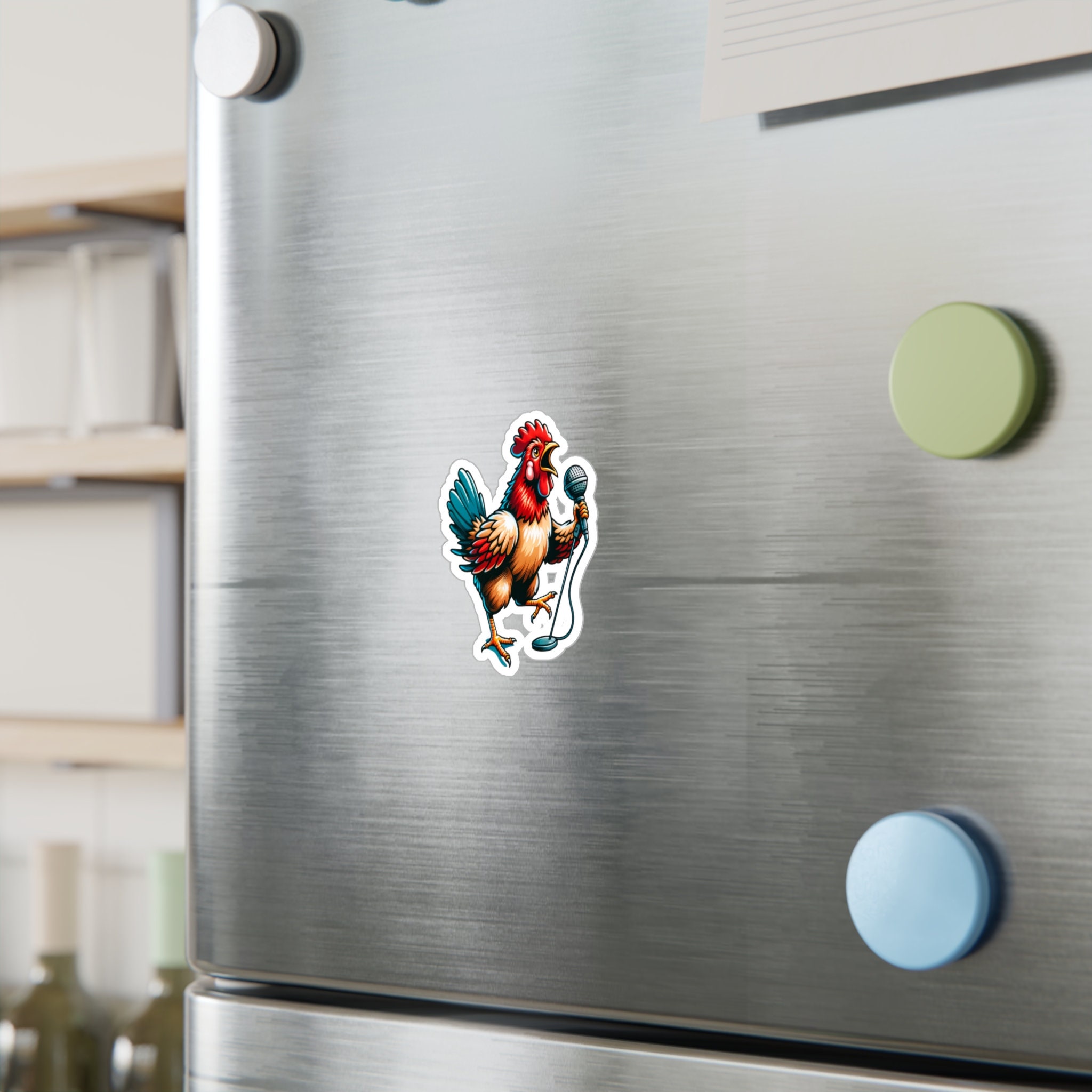 Singer Chicken Kiss-cut Vinyl Decals - Etsy