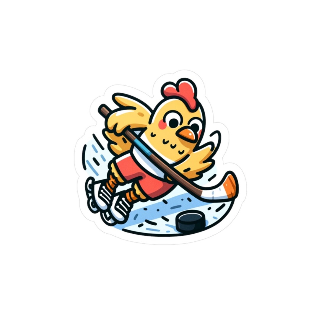 Sport Chicken Hockey Kiss-cut Vinyl Decals - Etsy