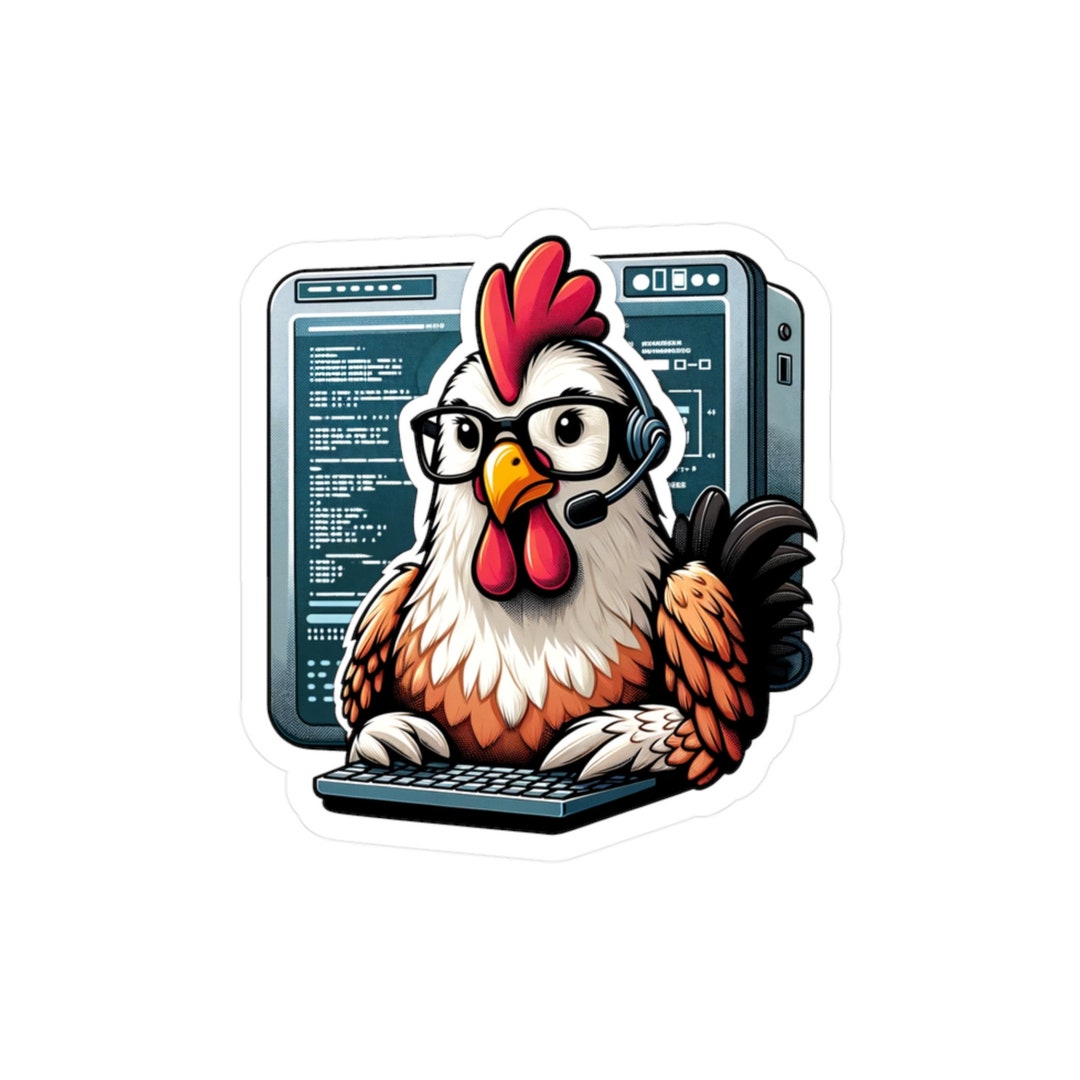 Customer Service Chicken Kiss-cut Vinyl Decals - Etsy