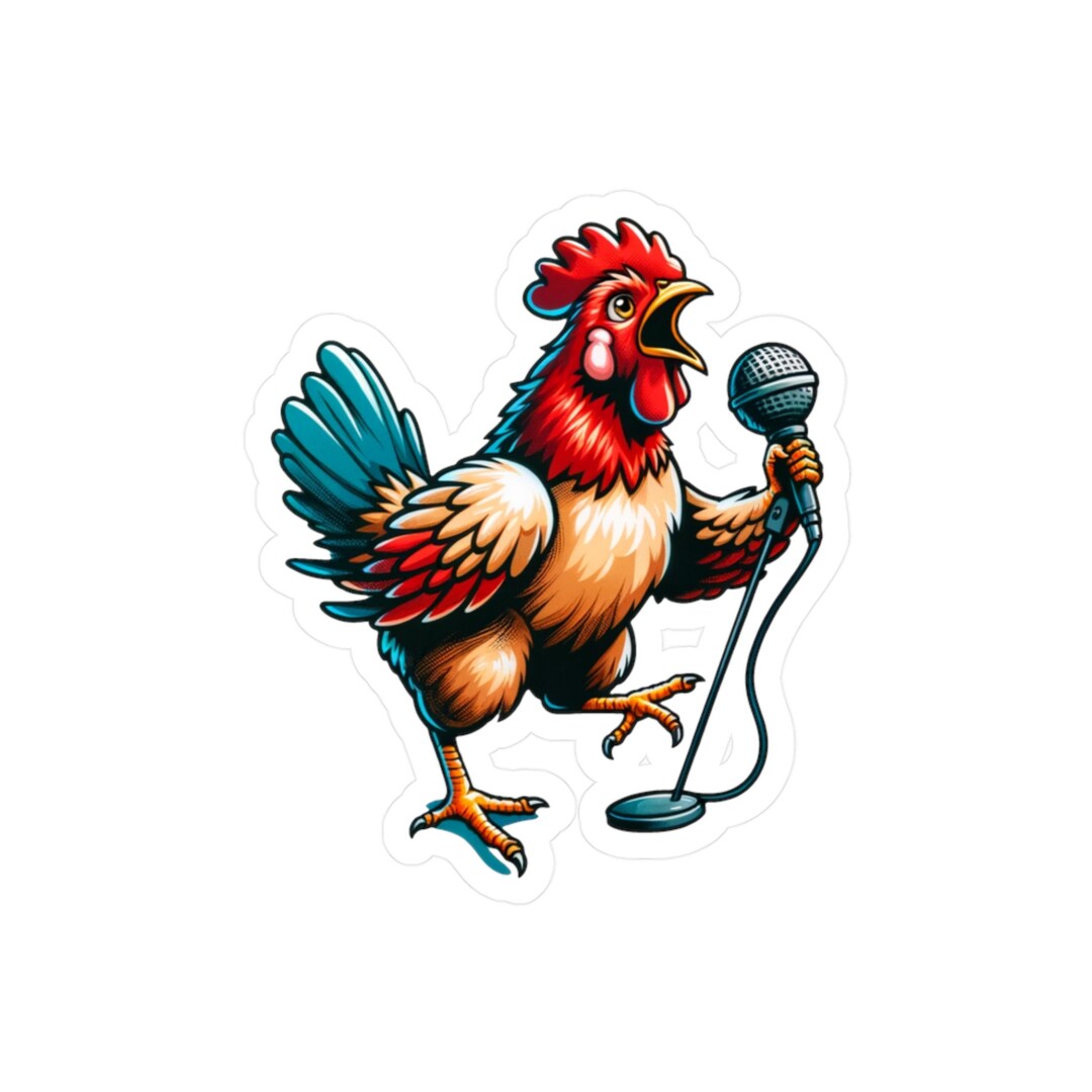 Singer Chicken Kiss-cut Vinyl Decals - Etsy