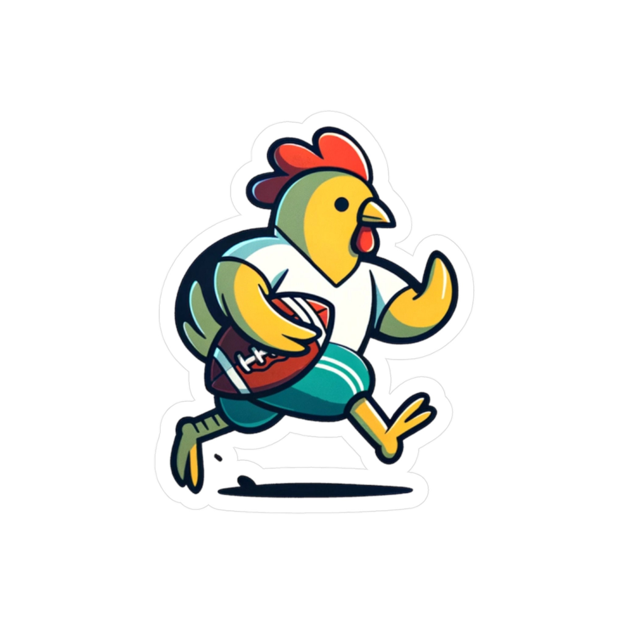 Sport Chicken Football Kiss-cut Vinyl Decals - Etsy