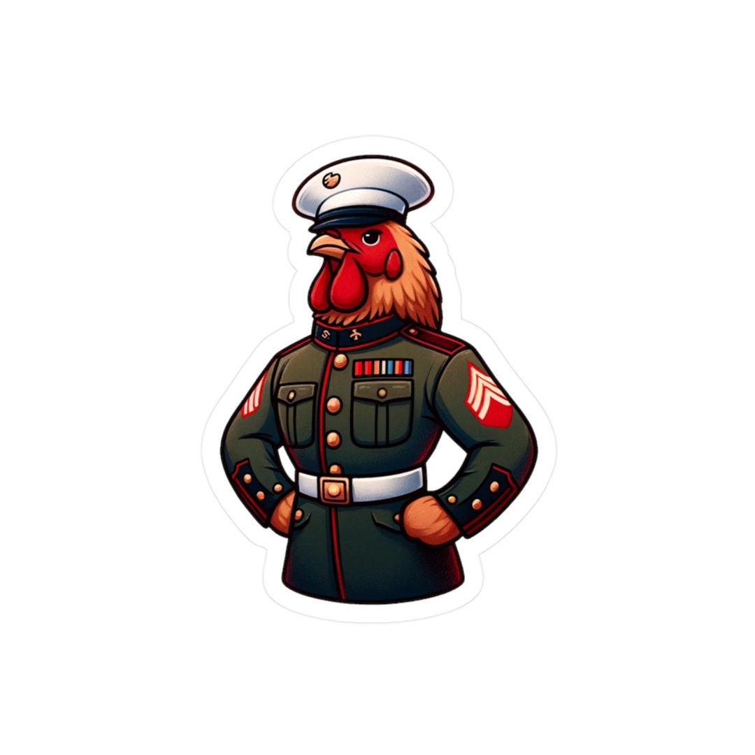 Military Chicken 1 Kiss-cut Vinyl Decals - Etsy