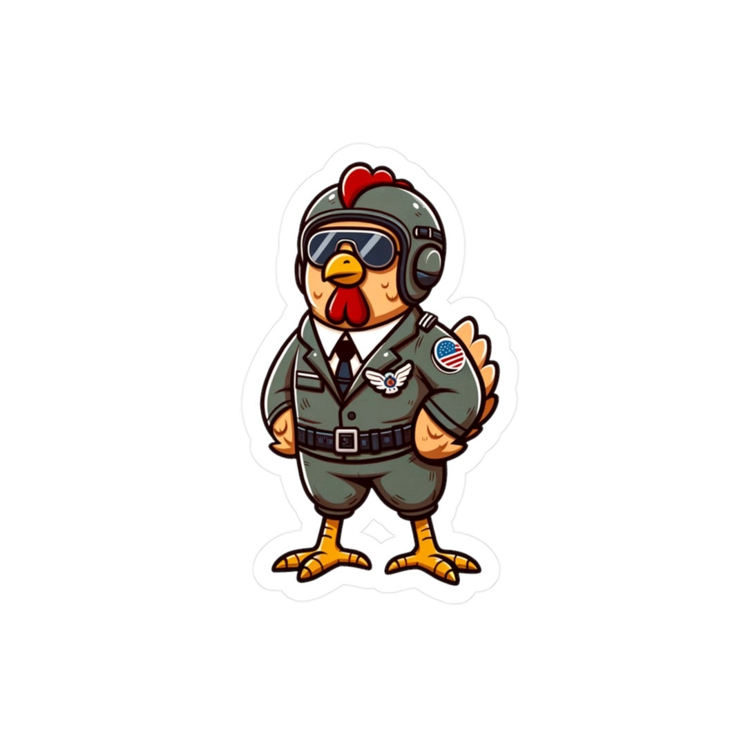 Military Chicken 5 Kiss-cut Vinyl Decals - Etsy