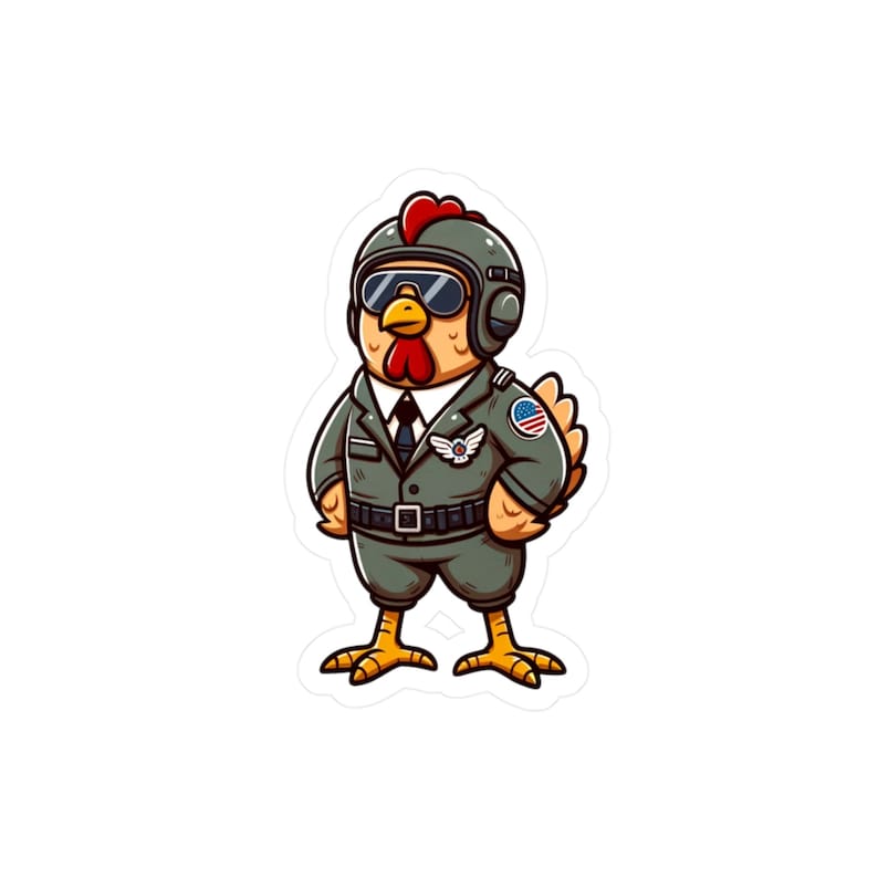 Military Chicken 5 Kiss-cut Vinyl Decals - Etsy