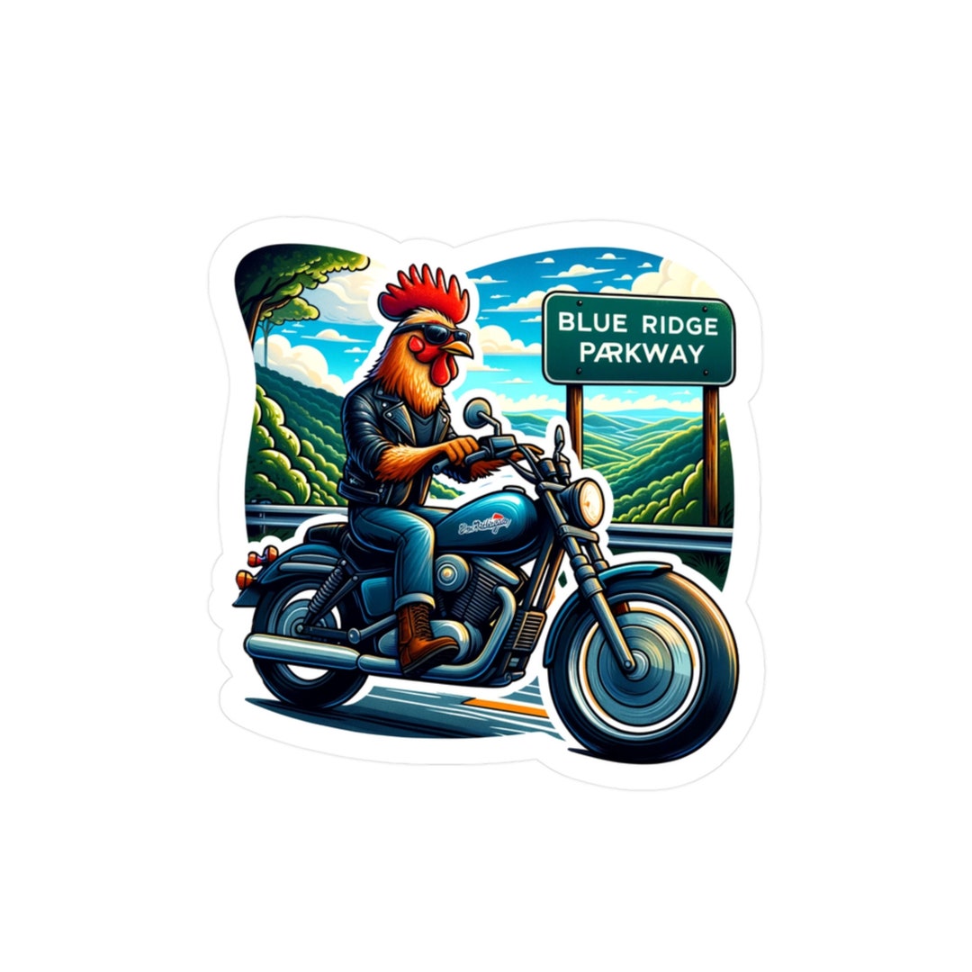 Biker Chicken Kiss-cut Vinyl Decals - Etsy