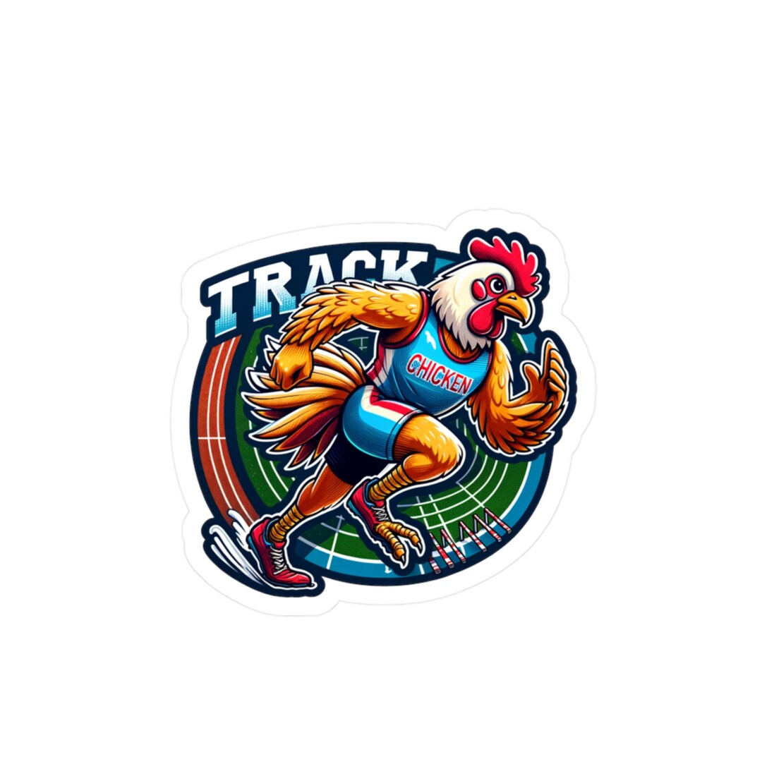 Sport Chicken Track Kiss-cut Vinyl Decals - Etsy