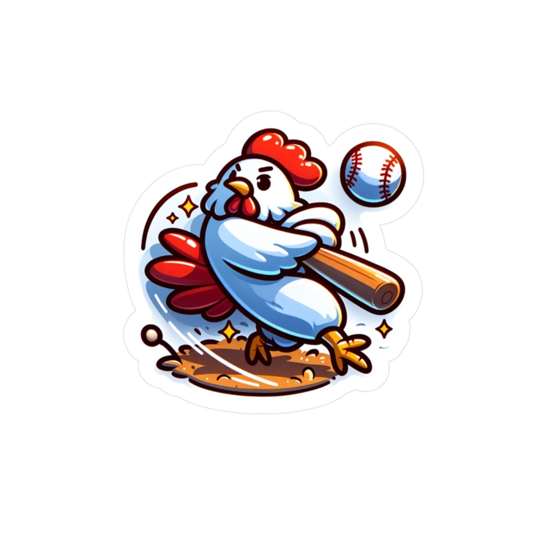 Sport Chicken Baseball/softball Kiss-cut Vinyl Decals - Etsy
