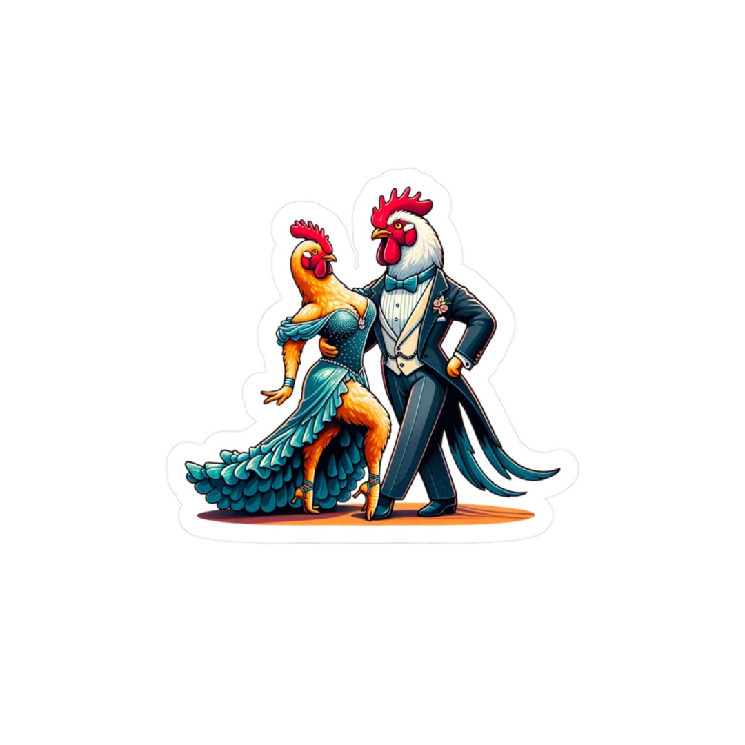 Ballroom Dance Chickens Kiss-cut Vinyl Decals - Etsy