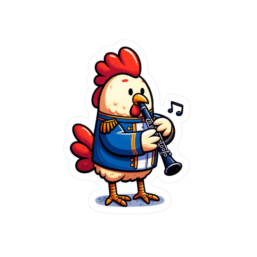 Band Clarinet Chicken Kiss-cut Vinyl Decals - Etsy