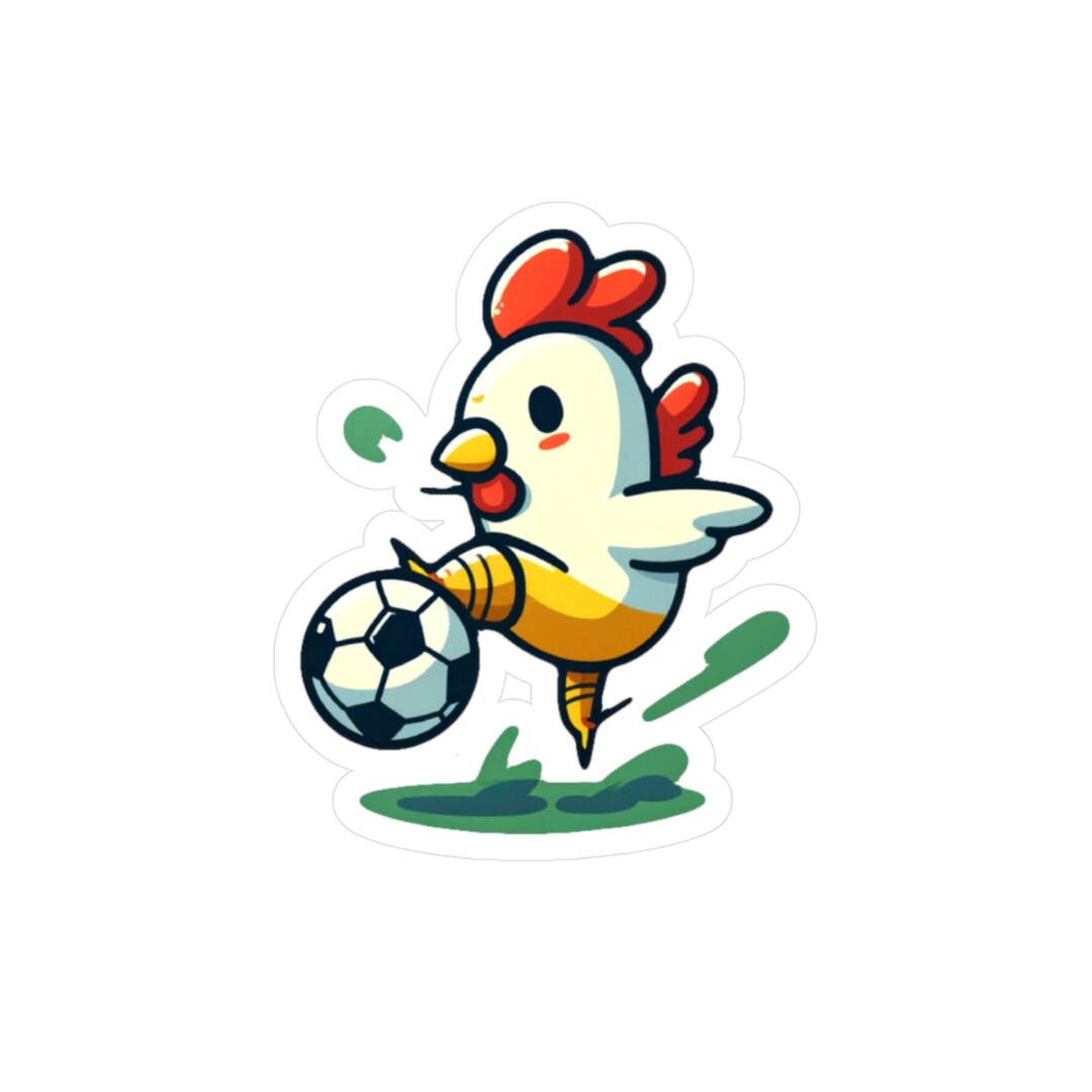 Sport Chicken Soccer/football Kiss-cut Vinyl Decals - Etsy