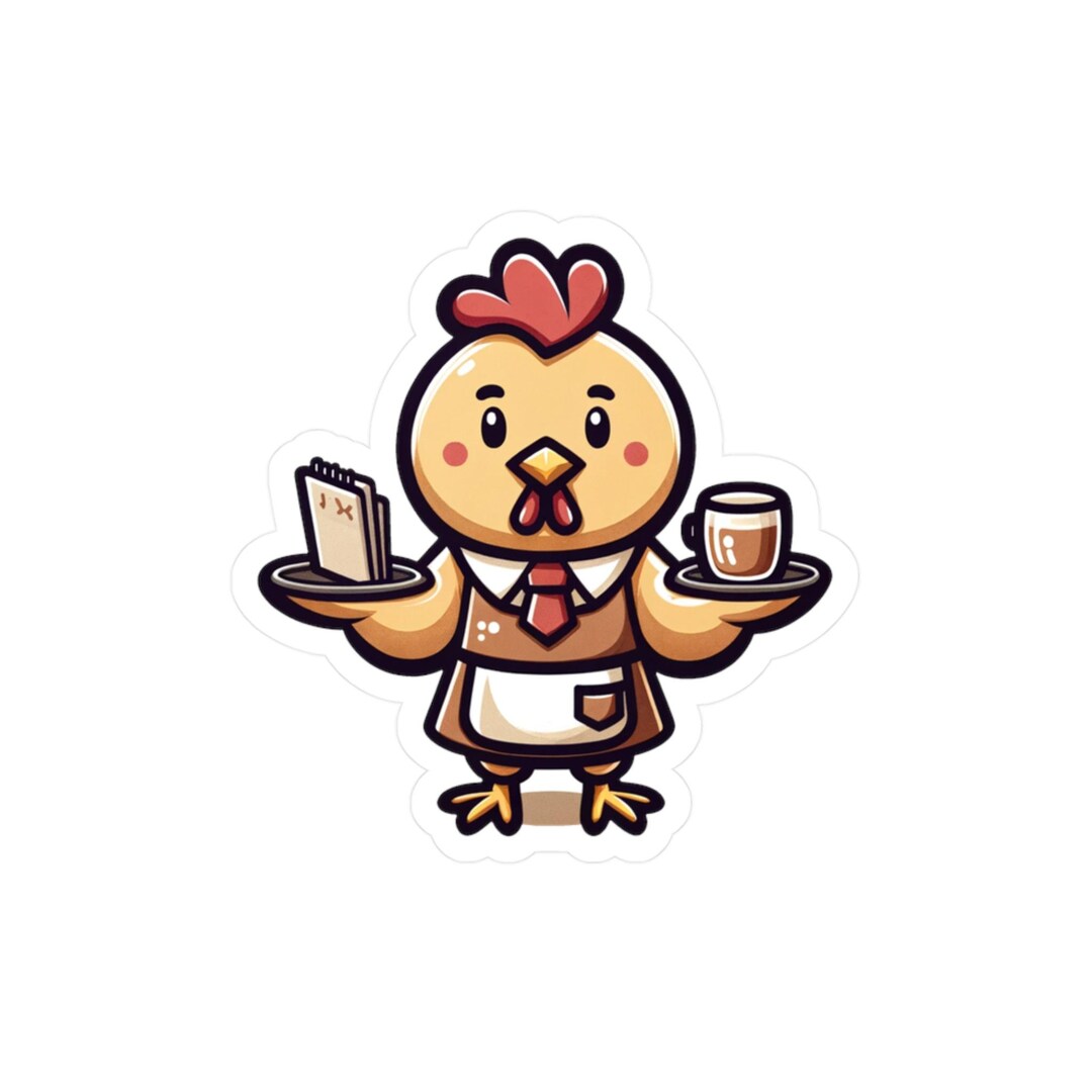 Waitress Chicken Kiss-cut Vinyl Decal - Etsy