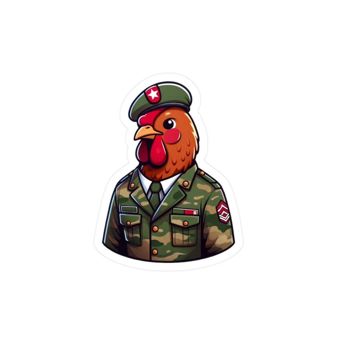 Military Chicken 2 Kiss-cut Vinyl Decals - Etsy
