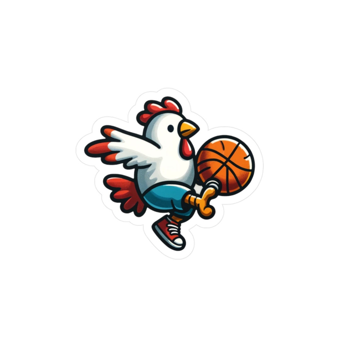Sport Chicken Basketball Kiss-cut Vinyl Decals - Etsy