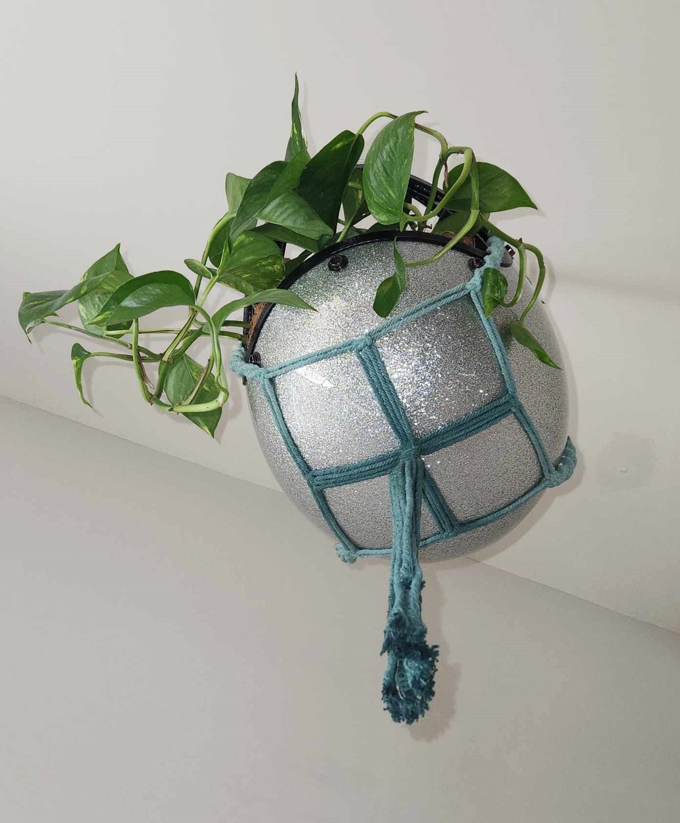 Unique Full-face Motorcycle Helmet Planters With 100% Handmade Macrame ...