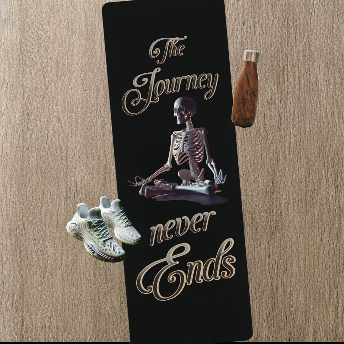 Yoga Mat, Yoga Skeleton, Rubber Yoga Mat, Black Yoga Mat, Best Yoga ...