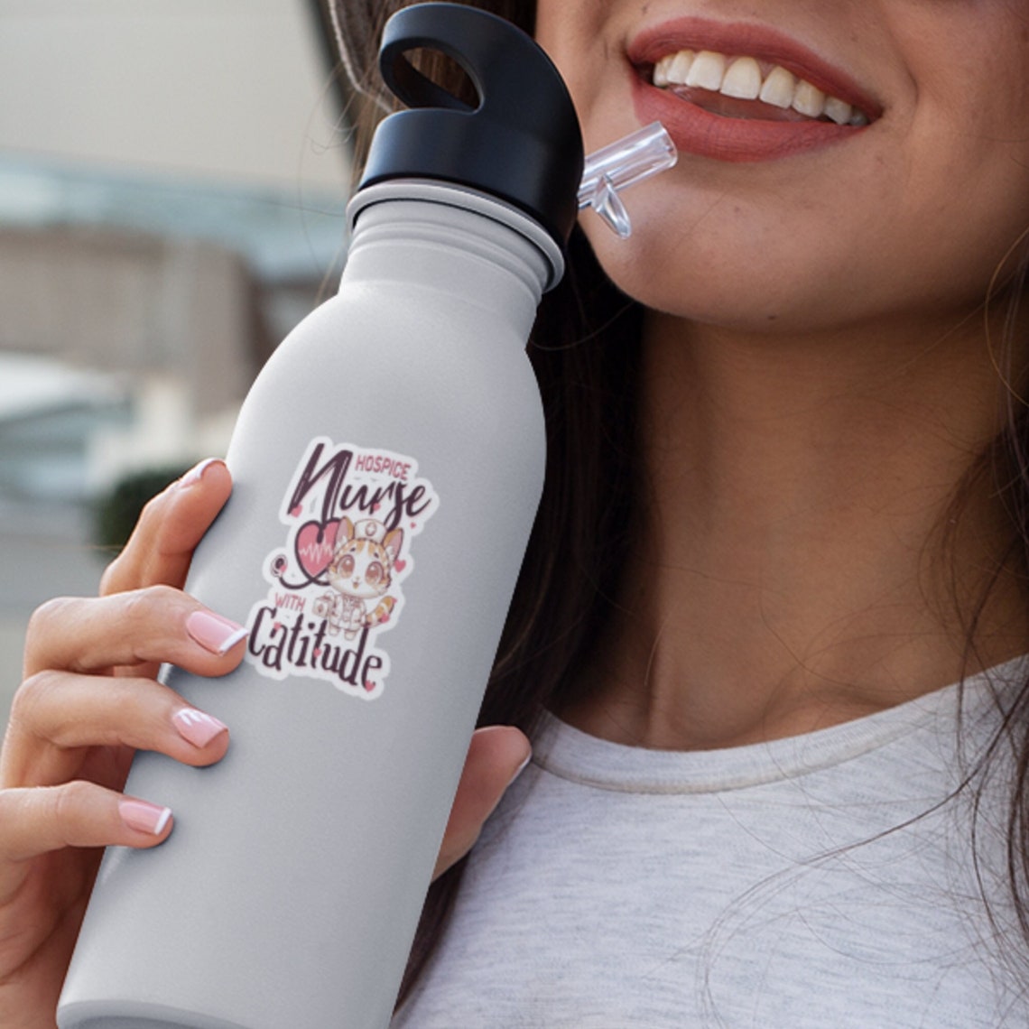 Hospice Nurse Sticker, Cat Nurse Sticker, Cat Nurse, Nurse Stickers ...