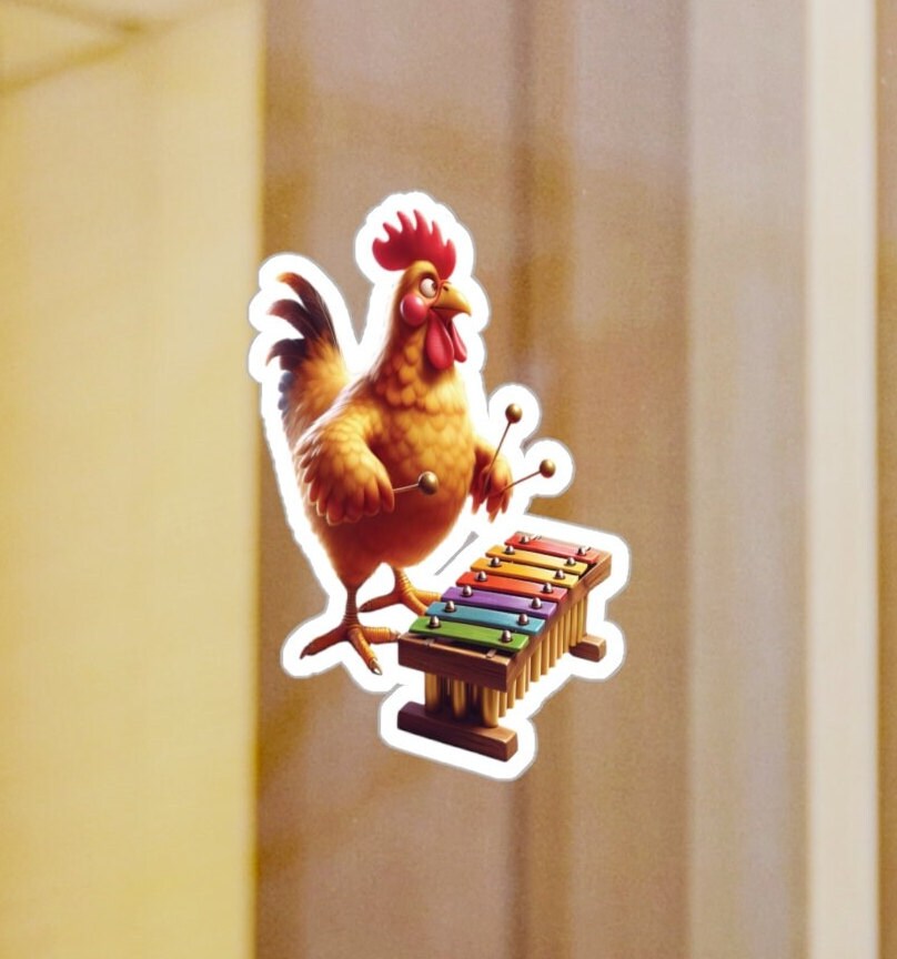 Chicken Sticker, Xylophone, Drummer Stickers, Chicken Music Sticker ...