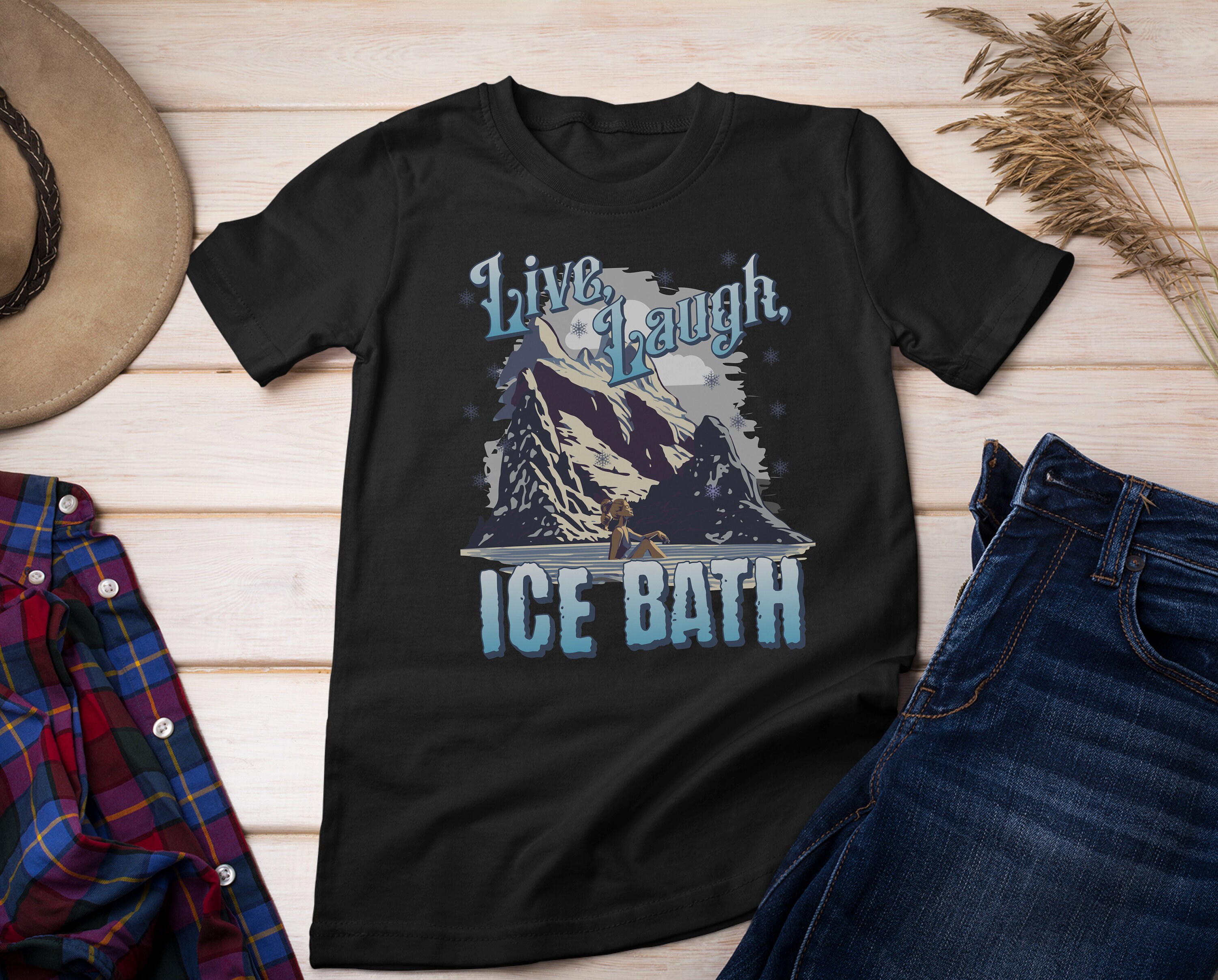Ice Bath Shirt, Hiking Shirt, Live Laugh Love Shirt, Outdoorsy Shirt ...