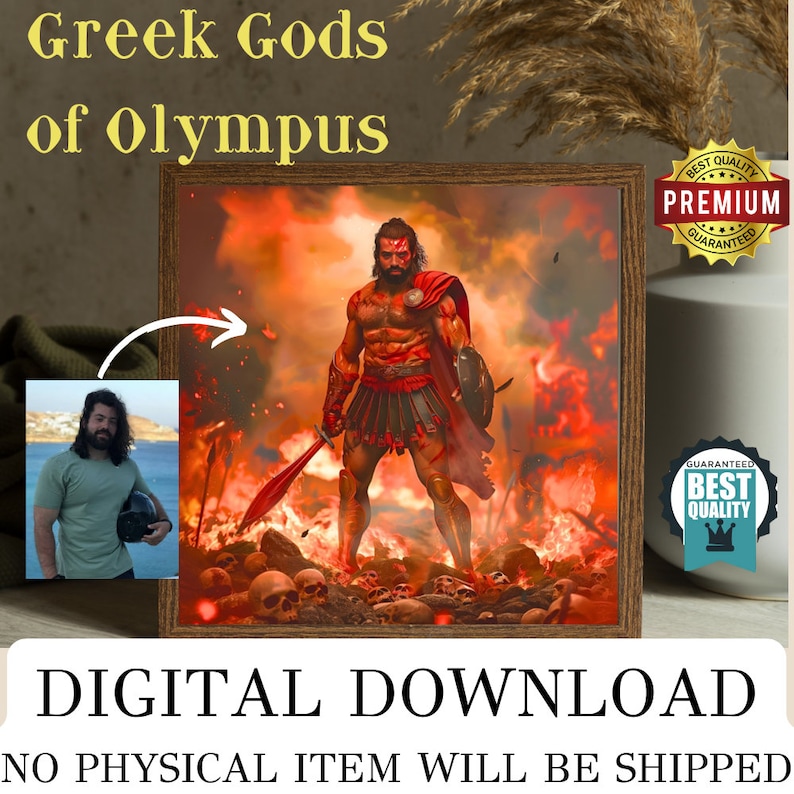 Gods of Olympus, Greek Gods, Custom Photo Digital Portraits, Custom ...
