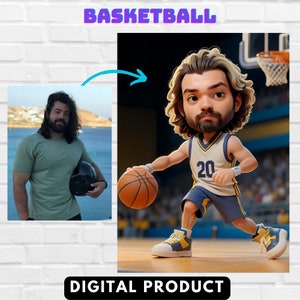 Personalised Athletes Digital Portrait, Custom Animated Portraits ...