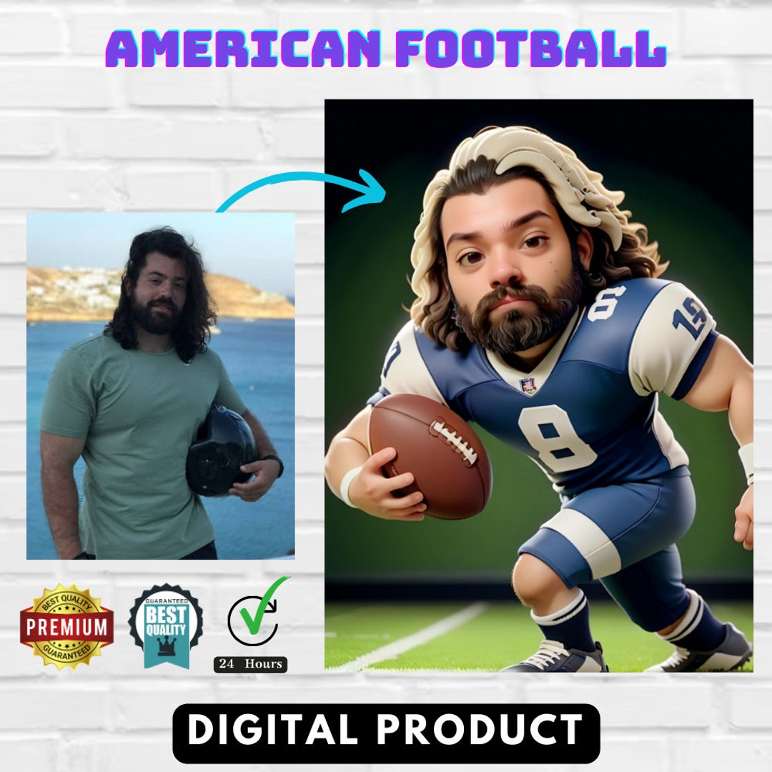 Personalised Athletes Digital Portrait, Custom Animated Portraits ...