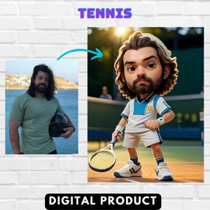 Personalised Athletes Digital Portrait, Custom Animated Portraits ...