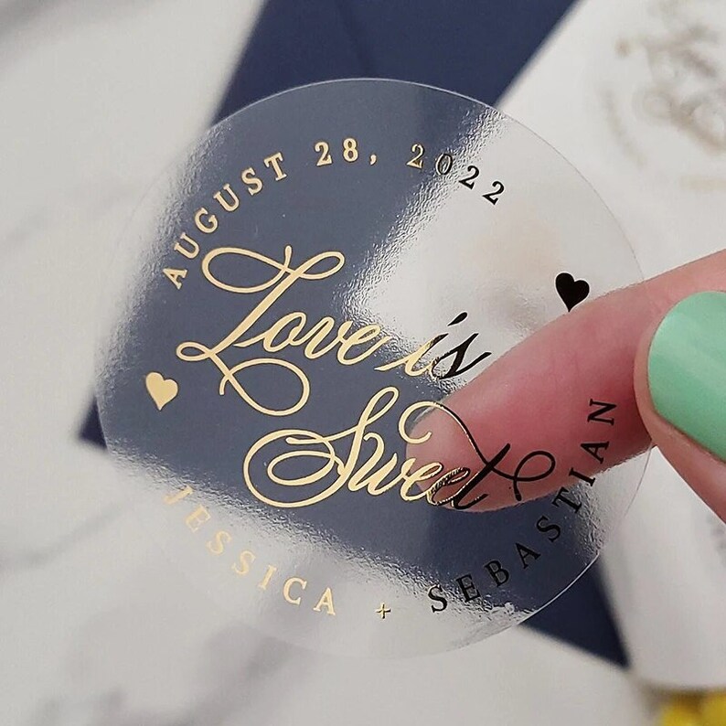 50 Pc Personalized Wedding Stickers for Invitations, Envelope Seals ...
