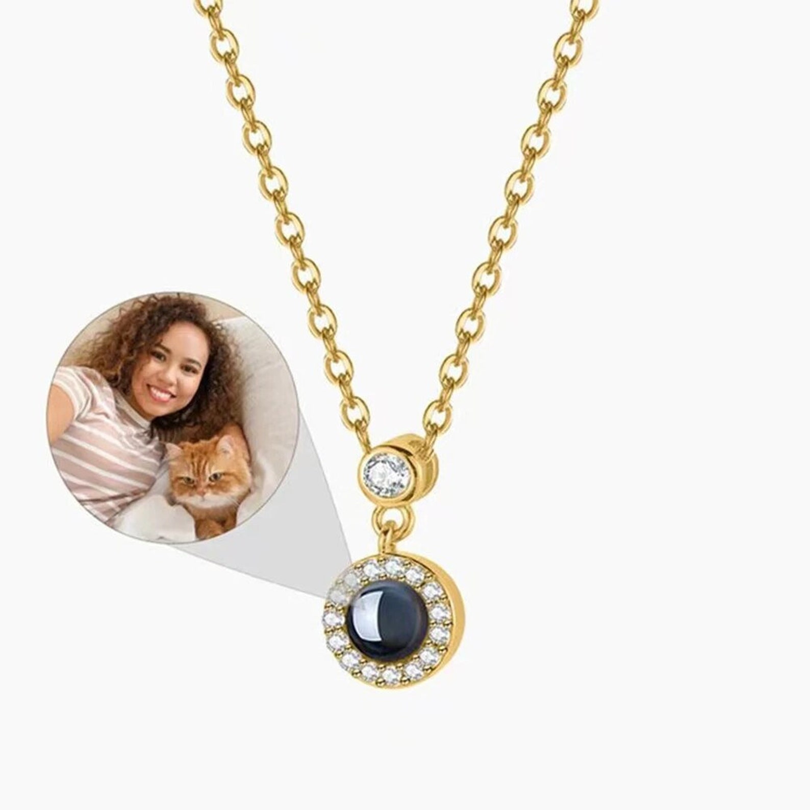 Personalized Projection Custom Photo Necklaces, Picture Necklace ...