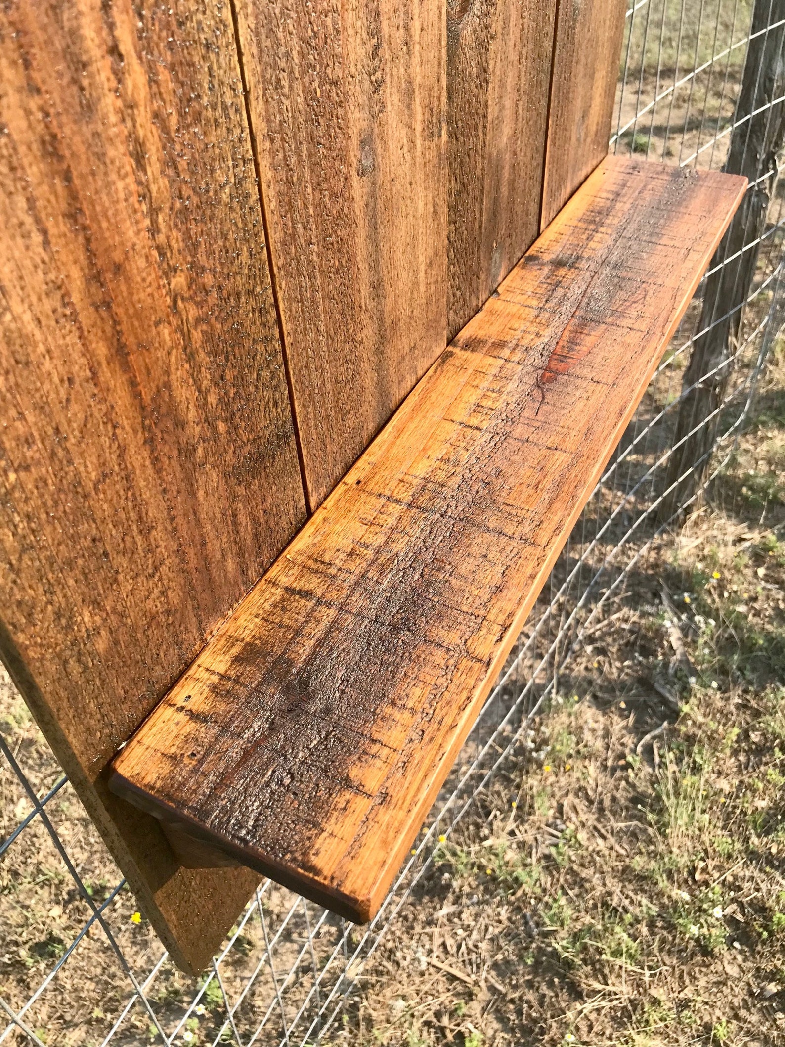Primitive Rustic Farmhouse Wood Display Shelf With Cast Iron Hooks - Etsy