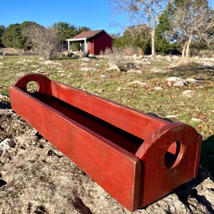 Chippy Red Wood Tray, Primitive, Rustic, Homestead Distressed, Cottage ...