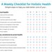 A Weekly Checklist for Holistic Health: Steps to Help You Take Care of ...