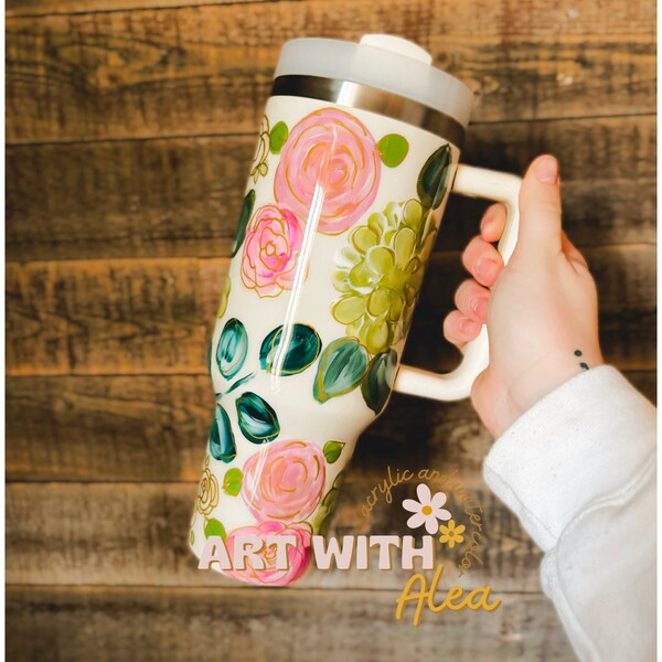 40oz Epoxy Tumbler With Handle - Etsy
