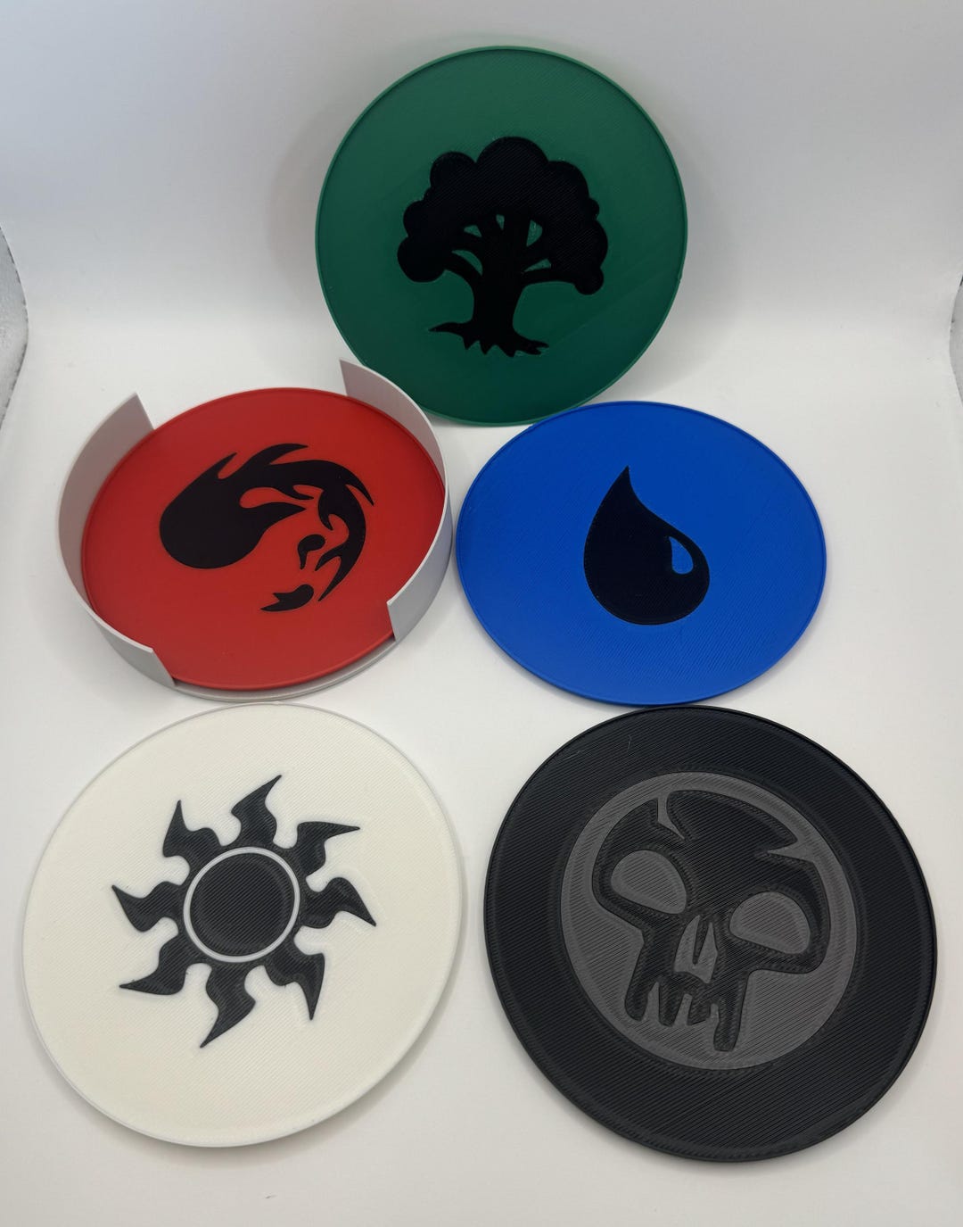 Magic the Gathering Mana Themed Coasters - Set of 5 Coasters With ...