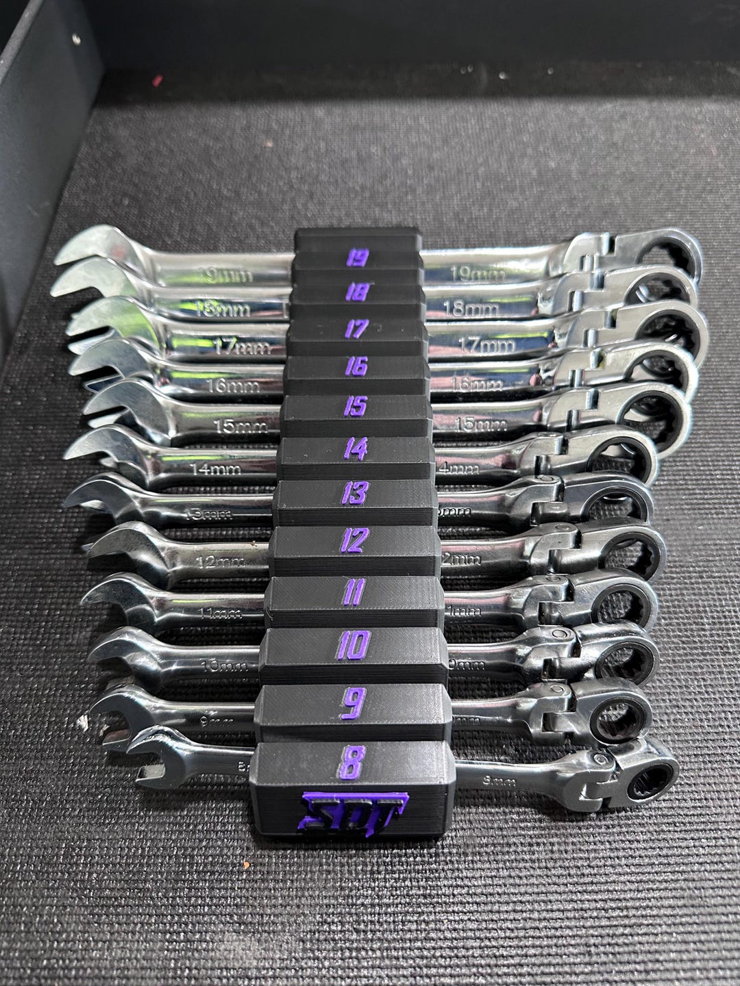 Magnetic Wrench Holder: Metric & SAE Toolbox Organizer - Etsy