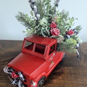 Christmas Tree Farm Truck Plaid Decor - Etsy