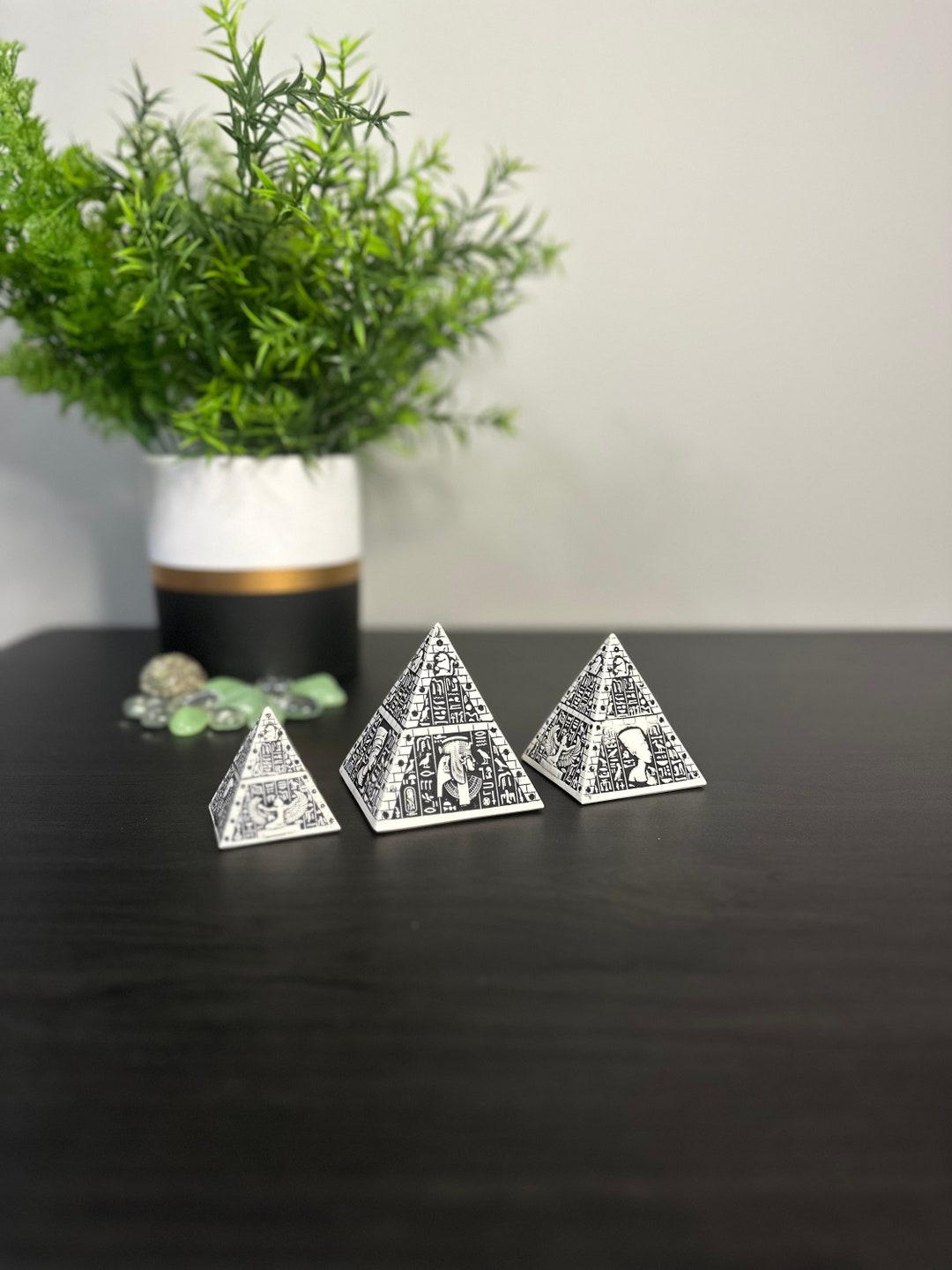 Resin Egyptian Pyramid Set: Ancient Art Decor, 4 Styles - Etsy