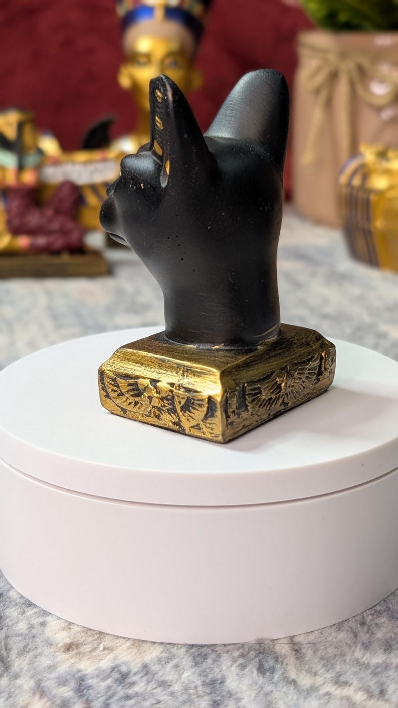 Egyptian Bastet Cat Figurine: Handmade Ancient Goddess Statue - Etsy