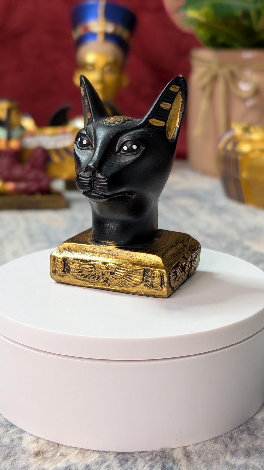 Egyptian Bastet Cat, Ancient Egyptian Cat Goddess Figurine, Vintage ...