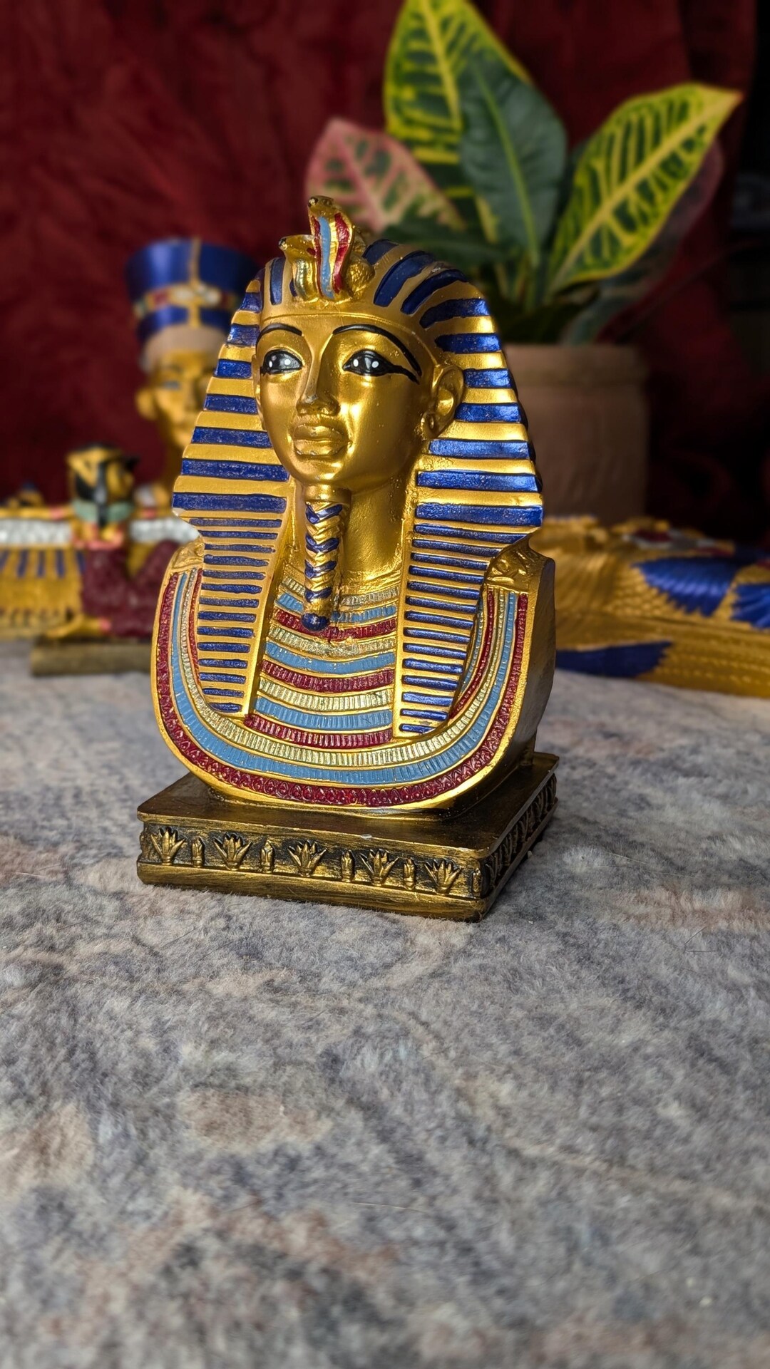 King Tutankhamun Mask, Egyptian King Tut Head Statue, Ancient Egyptian ...