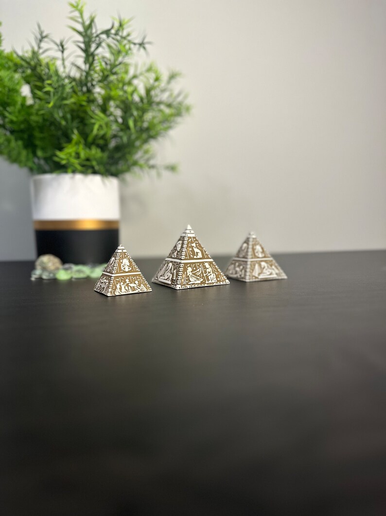 Resin Egyptian Pyramid Set: Ancient Art Decor, 4 Styles - Etsy Australia
