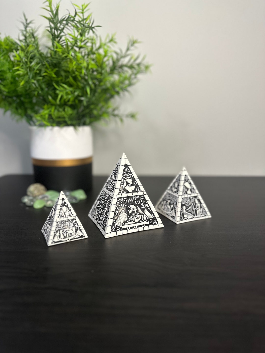 Egyptian Pyramids Set of 3, Pyramids From Egypt, Handmade Egyptian ...