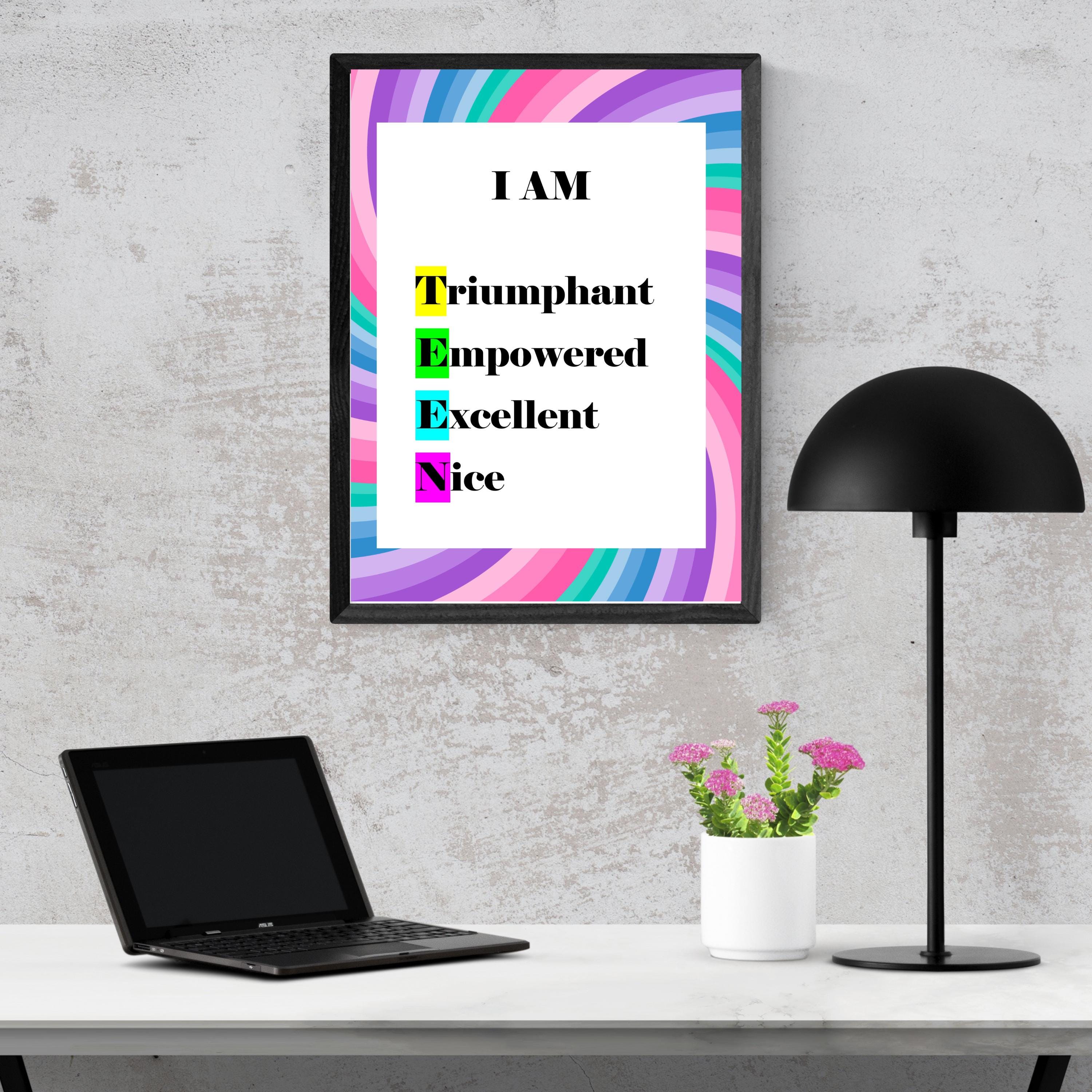 Printable Affirmations Poster for Teenagers, Teen Room Decor, Unique ...