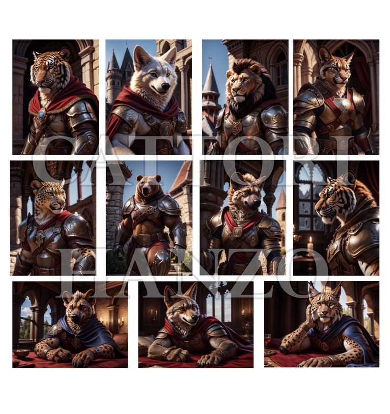 60 SFW Knight Furries - Instant Digital Download HD Images - Etsy