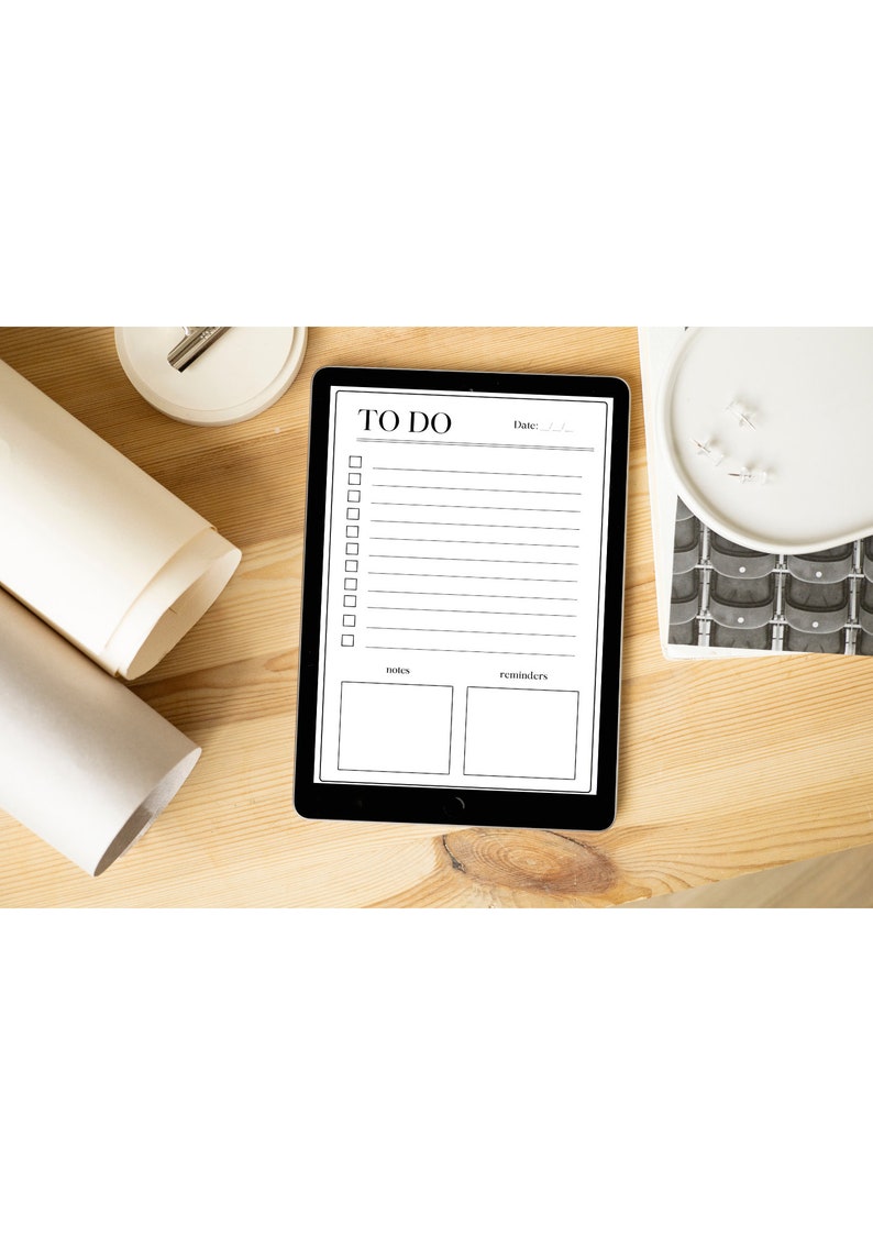 Minimalist Daily to Do List, Black and White Daily to Do List, Daily to ...