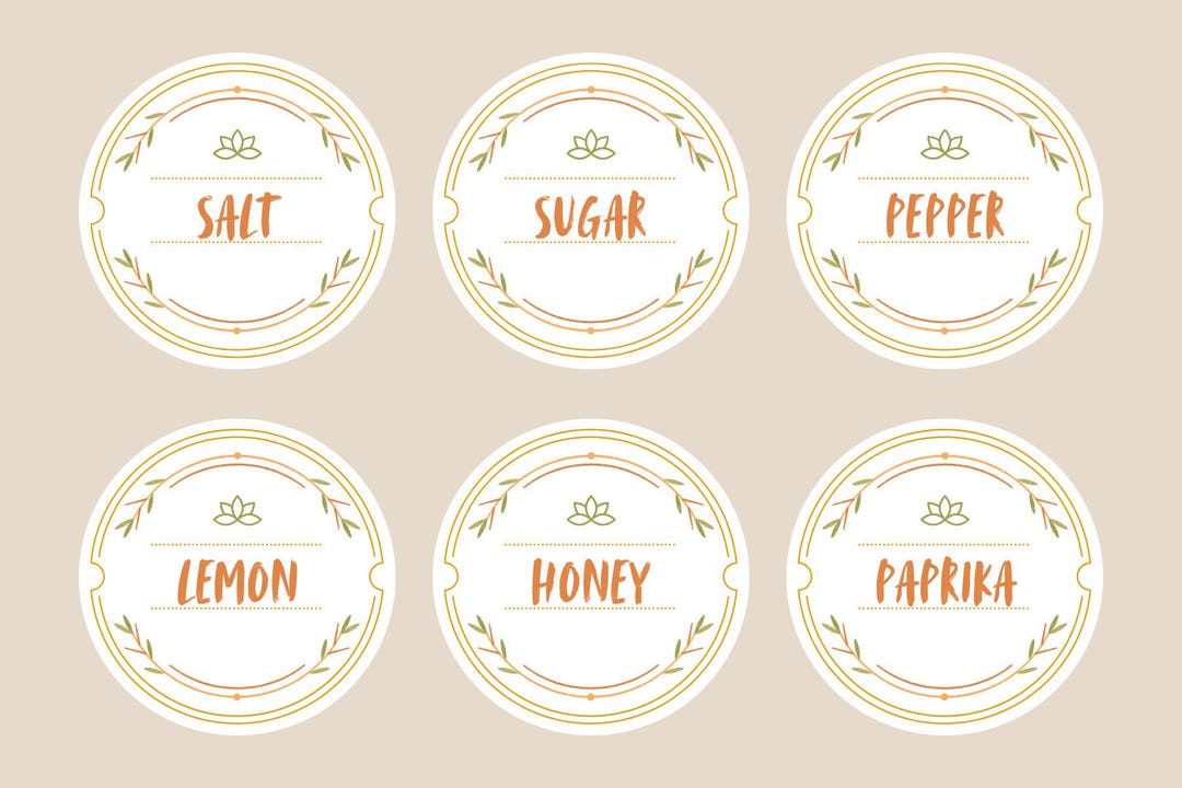 Spice & Style Labels (2 Pages) - Etsy