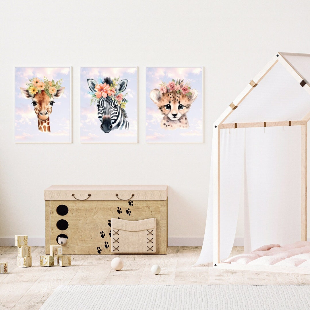 Printable Set of 3 Nursery Wall Art Prints, Funny Kids Digital Wall Art ...