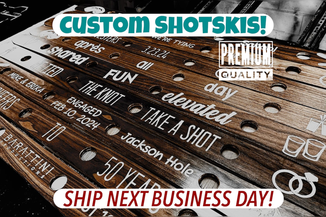 Personalized Engagement Gift, Bridal Shower Gift, Wedding Shotski ...