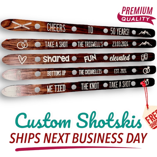 Custom Engraved Shot Ski - Etsy